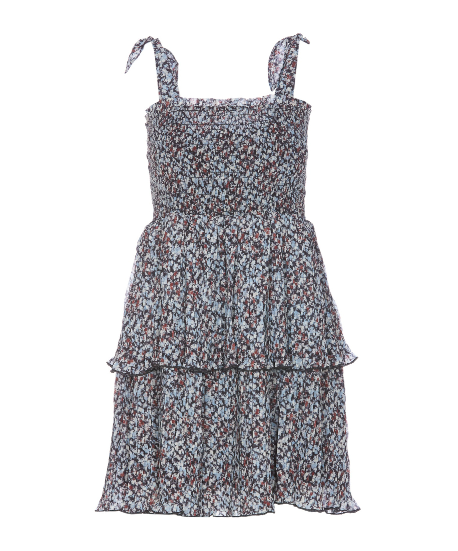 GANNI Ganni Ruffled Sleeveless Mini Dress